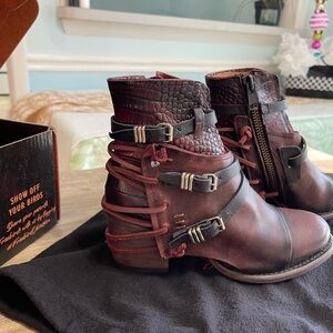 Freebird by Steven | Shoes | Freebird Crue Wine Multi Bootie | Poshmark